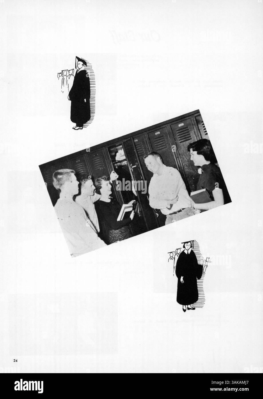 The 1954 'Antler' yearbook from Minnehaha Academy features key ...