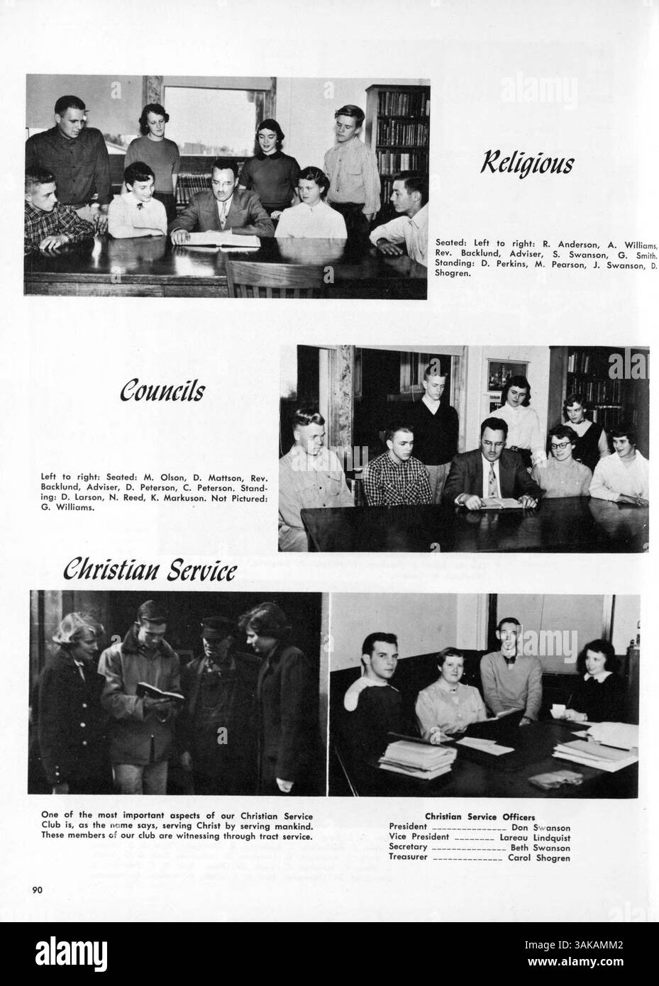 This 1954 'Antler' yearbook from Minnehaha Academy documents the ...