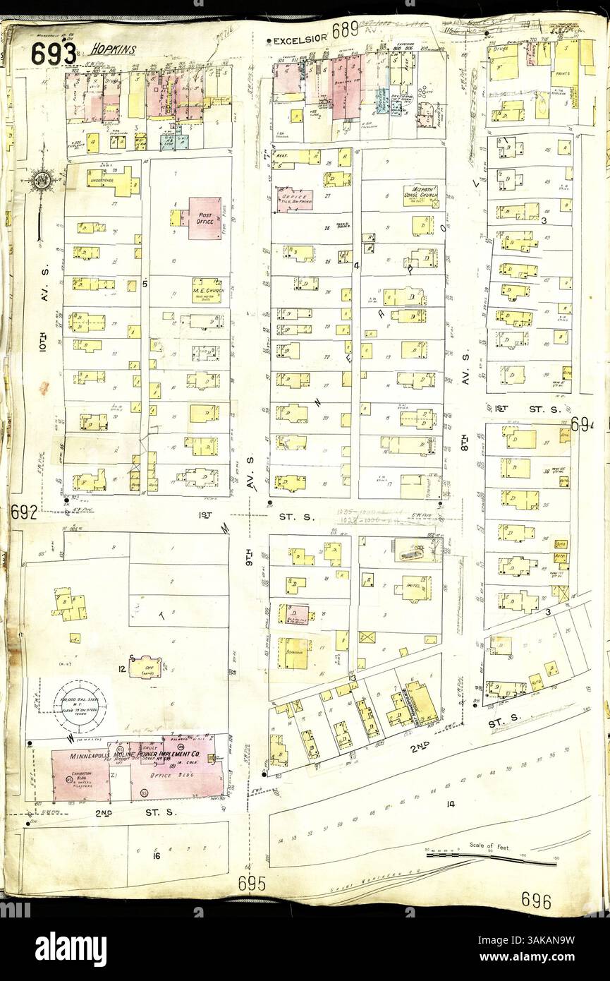 Sanborn fire insurance maps depict the growth of Minneapolis with ...