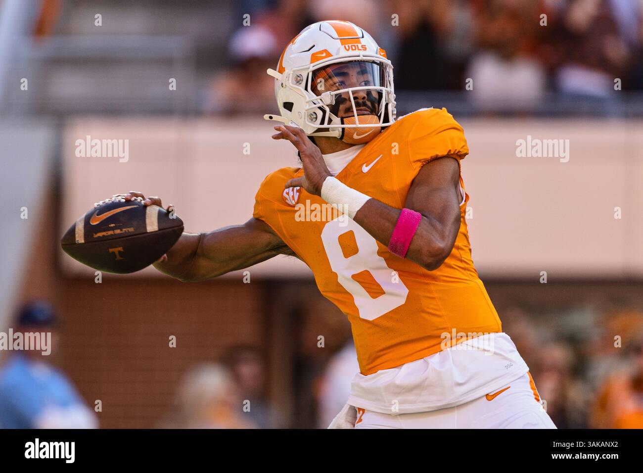 FILE - Tennessee quarterback Nico Iamaleava throws to a receiver during ...
