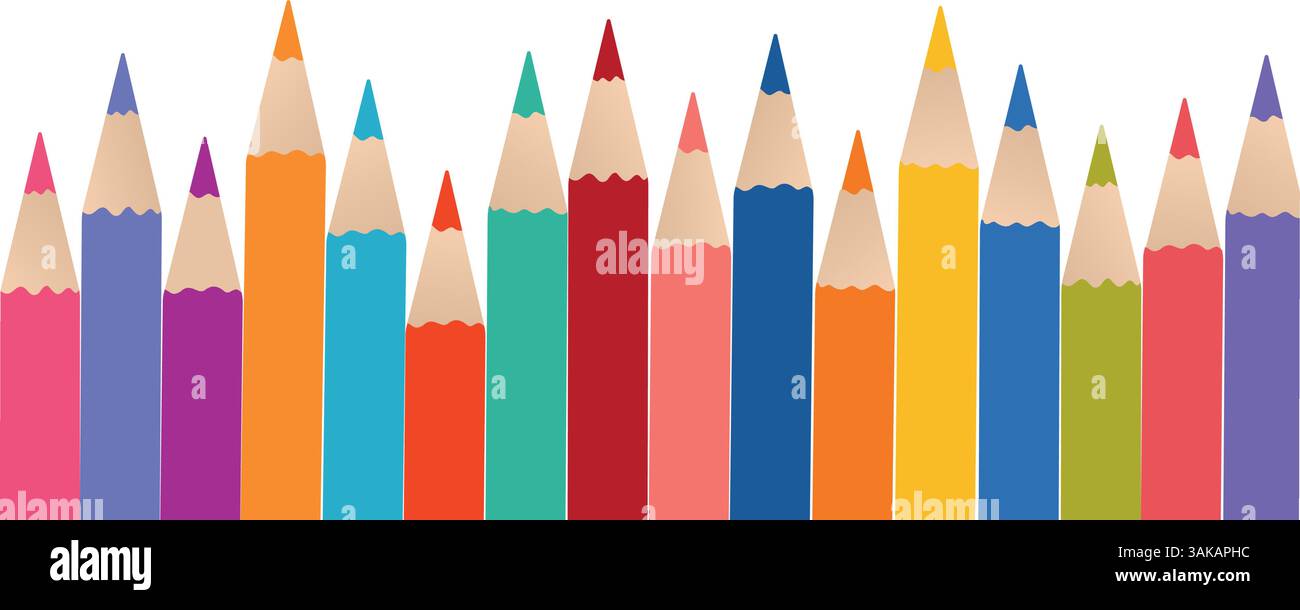 Colored pencils symbolizing inclusion diversity equality or unity ...