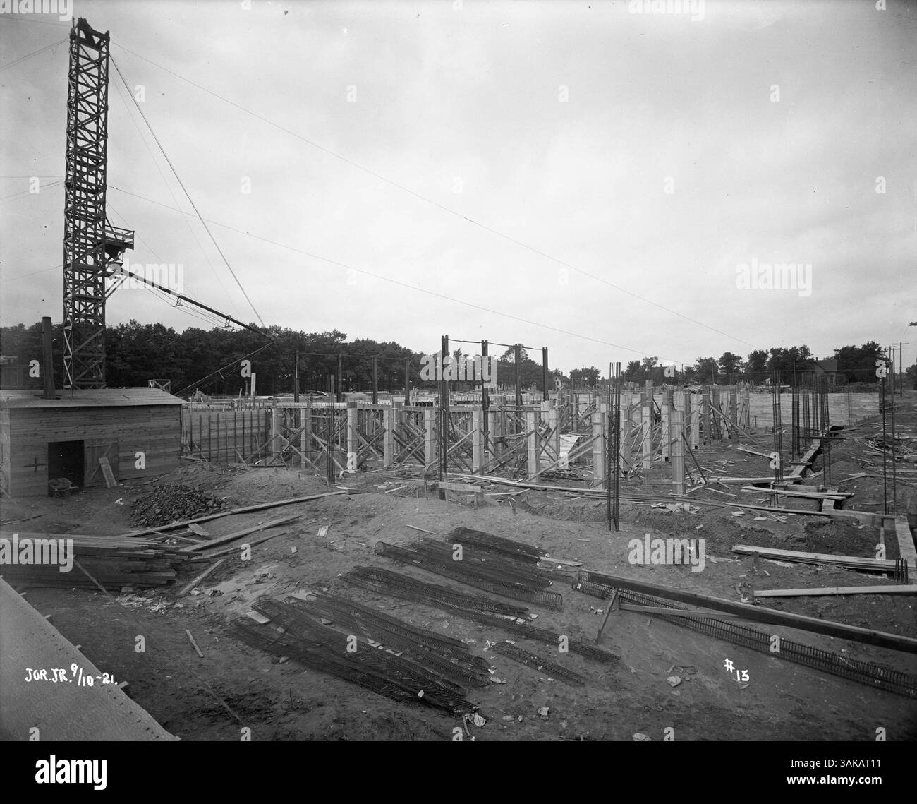 The image shows the ongoing construction of Jordan Jr. High School ...