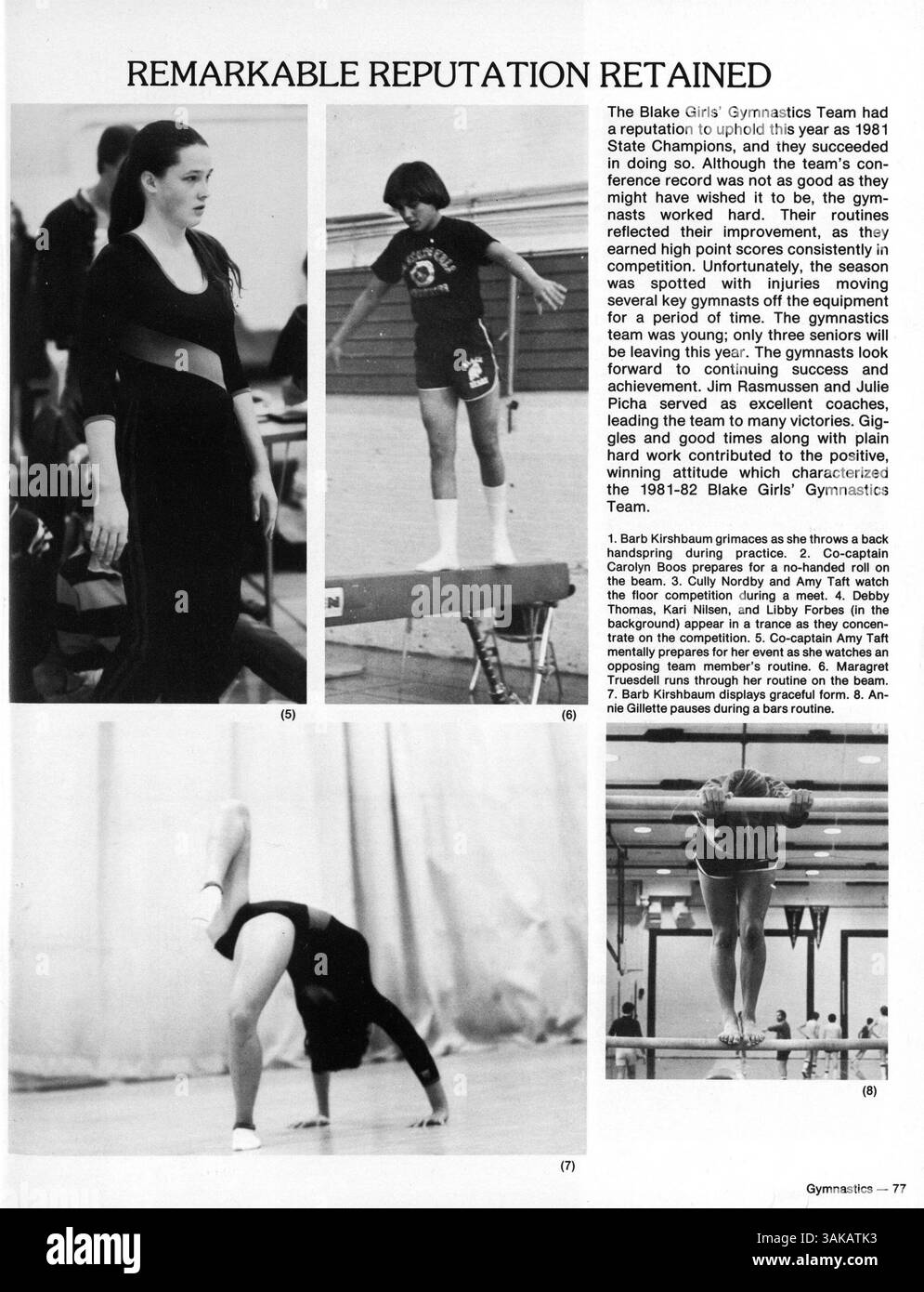 The 1982 Blake Yearbook serves as a record of school life, including ...