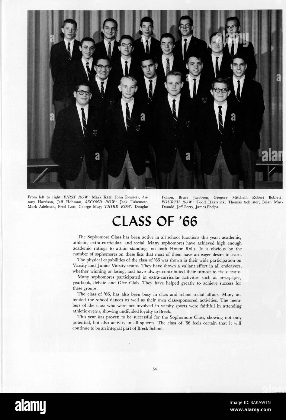 The Breck Mustang Yearbook from 1964 documents the students, teachers ...