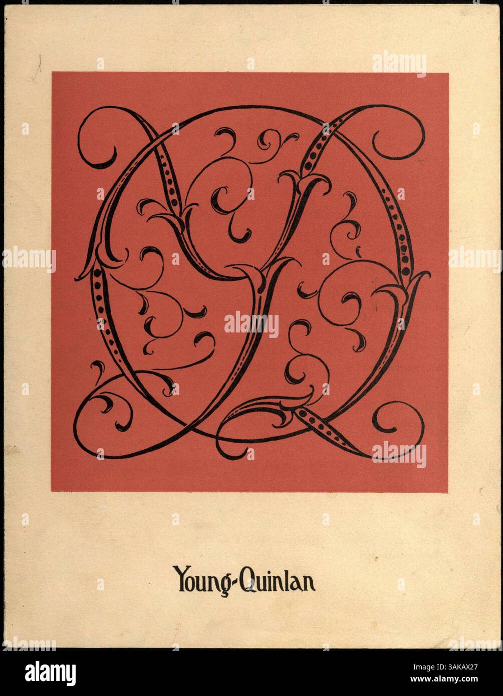 The Young Quinlan Fountain Room menu is a bi-fold design featuring a ...