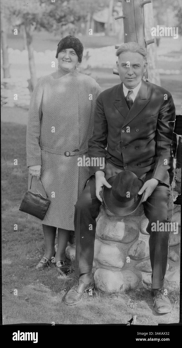 Senator Henrik Shipstead and his wife pose for a photograph, capturing ...