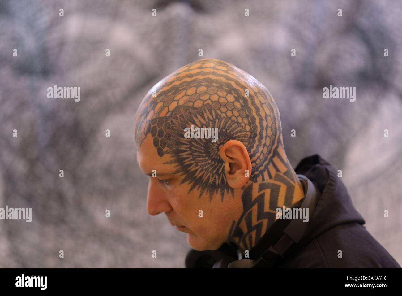 Tattoo artists and enthusiasts get tattooed during the ''Nepal Tattoo ...