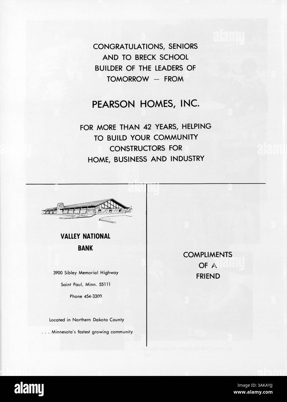 The 1965 Breck High School yearbook, Mustang 1965, documents the ...