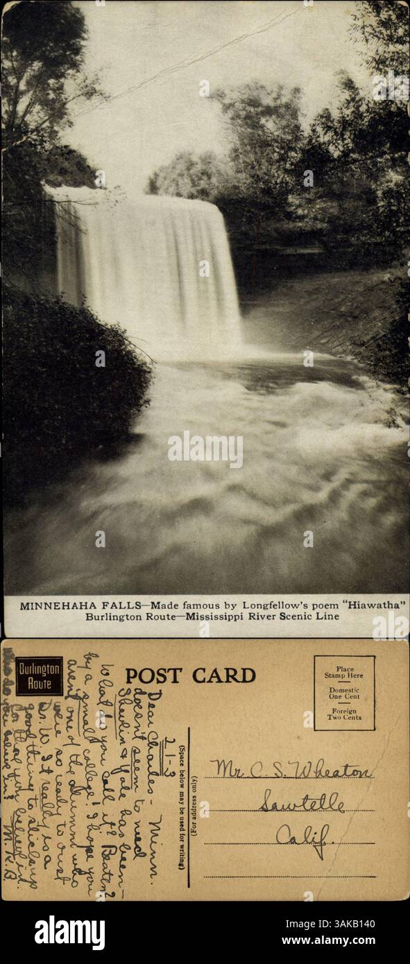 Minnehaha Falls, located in Minnesota, gained fame through Longfellow's ...