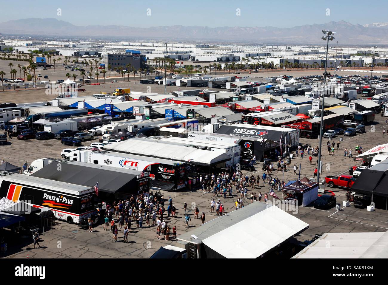 LAS VEGAS, NV - MARCH 05: General view of the pits during the NHRA 4 ...
