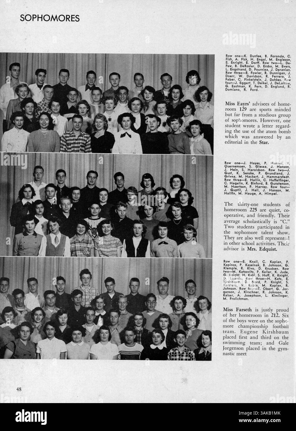 The 1951 Polaris yearbook from North High School features a detailed ...