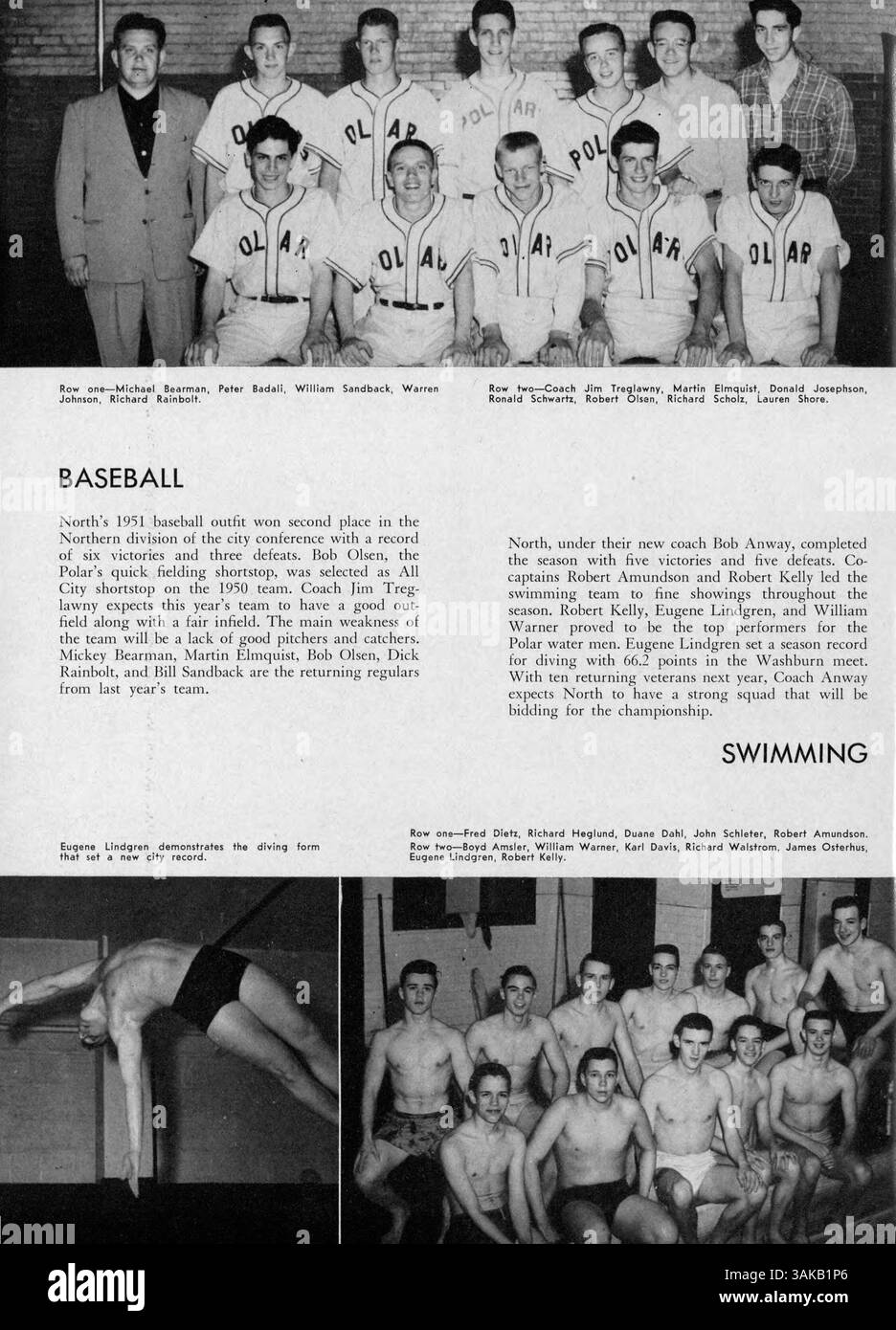 The 1951 Polaris yearbook from North High School highlights the 1950 ...