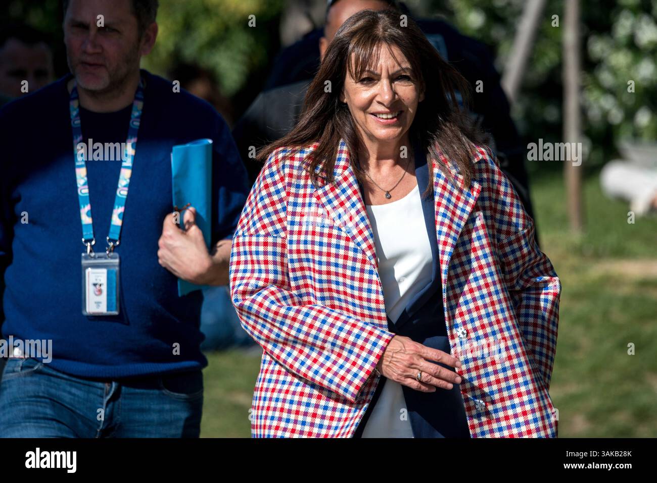 Paris, France. 11th Apr, 2025. Anne Hidalgo, mayor of Paris during the ...