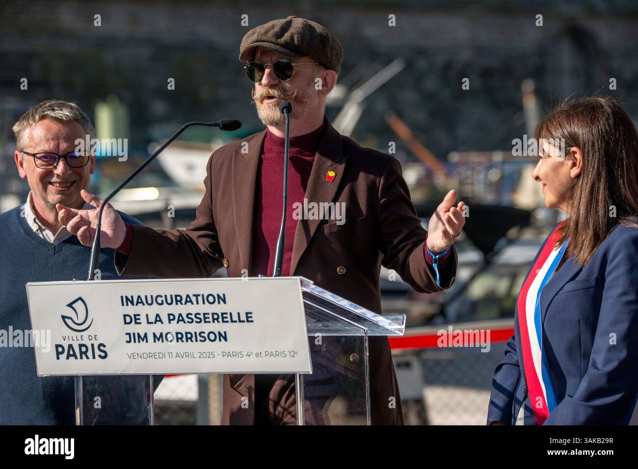 Paris, France. 11th Apr, 2025. Mathieu Malzieu, singer of the band ...