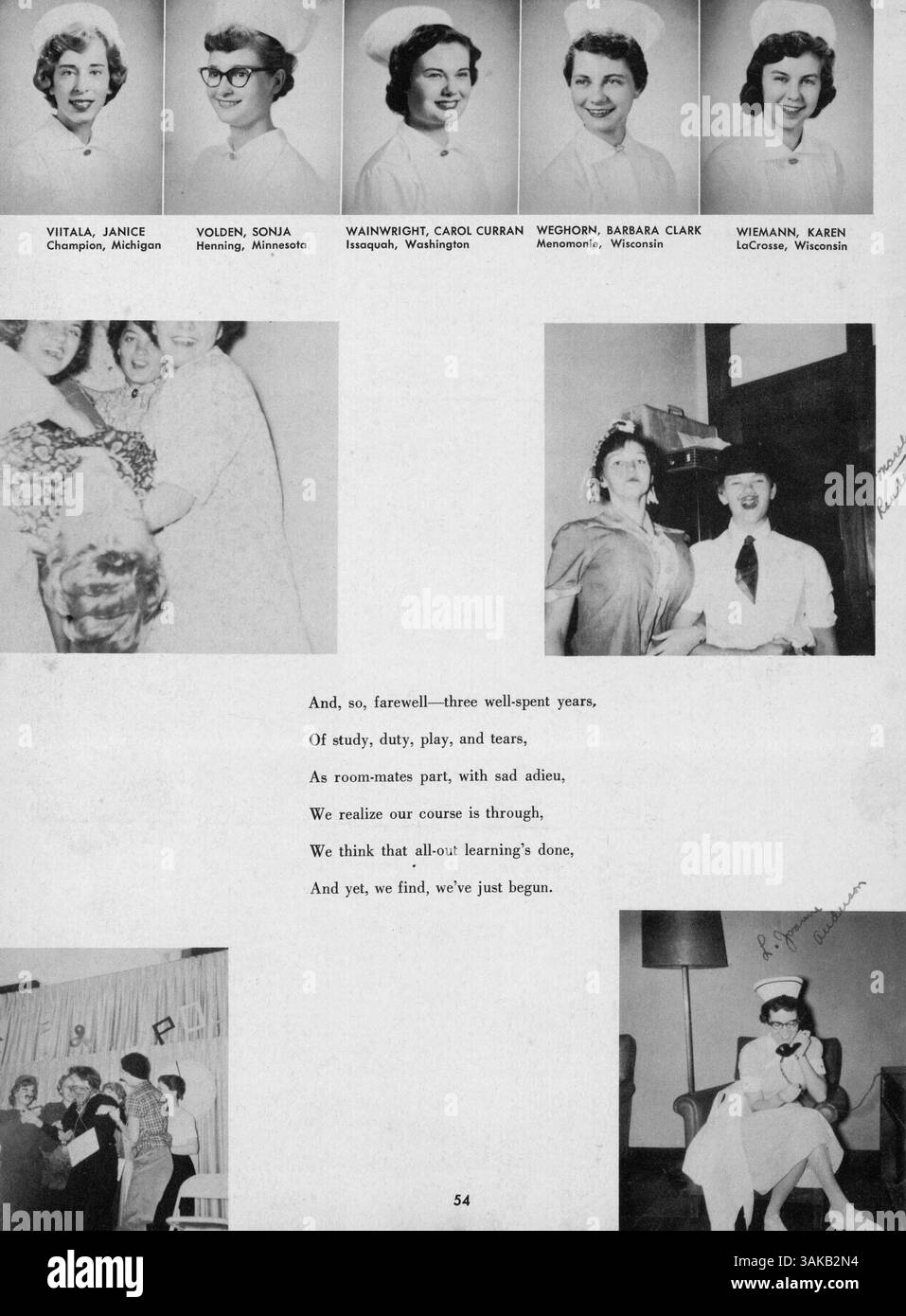 The 1957 Swedish Hospital School of Nursing yearbook highlights key ...