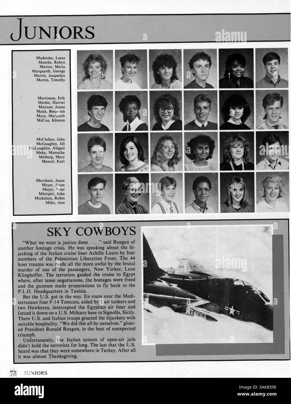 The 1986 South High Tiger yearbook showcases the academic, athletic ...