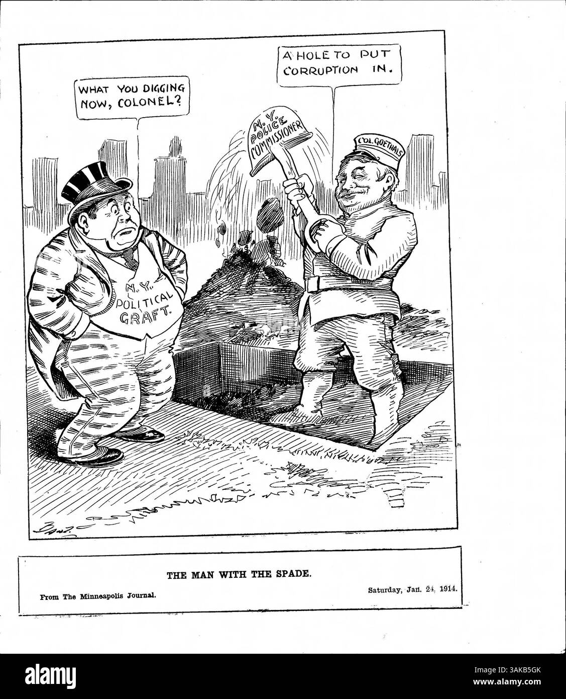 'The Man with the Spade' depicts a political cartoon in which the ...