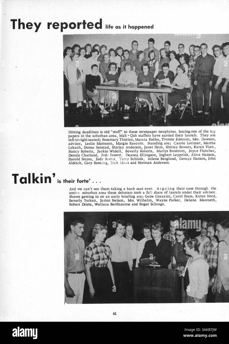 The 'Bear '55' yearbook from Bloomington High School documents the ...