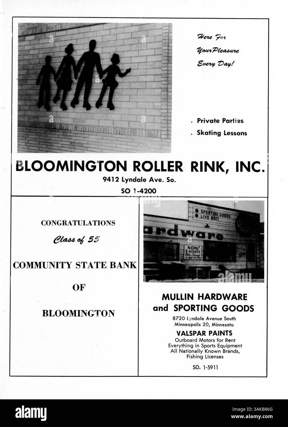The 1955 edition of Bloomington High's yearbook, 'Bear 55,' captures ...