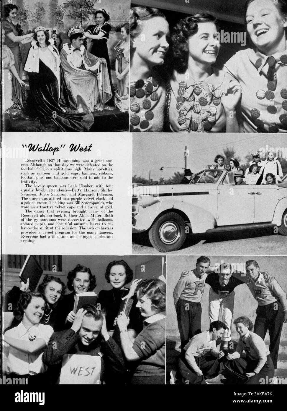 The Roosevelt High School 1938 yearbook captures the essence of student life, documenting clubs ...