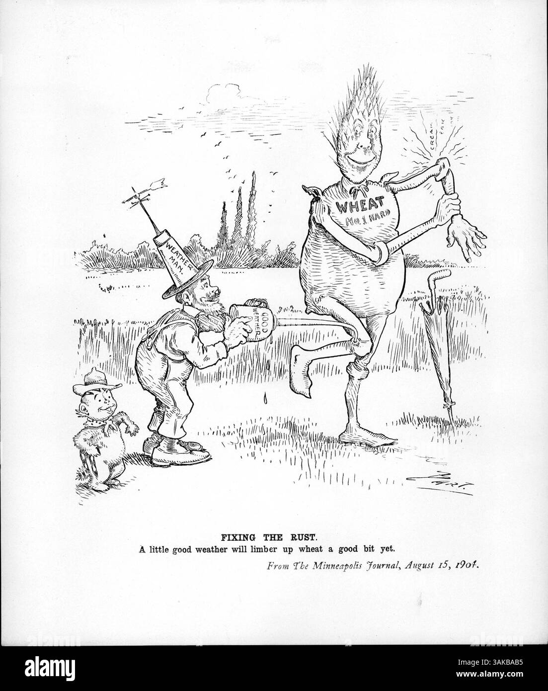 This image depicts a figure known as 'The Weather Man' 'oiling' the ...