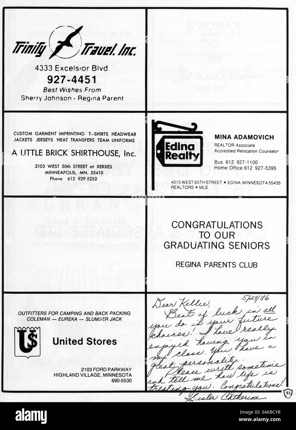 The 1986 'Trek: The Road to Success' Yearbook from Regina High School ...