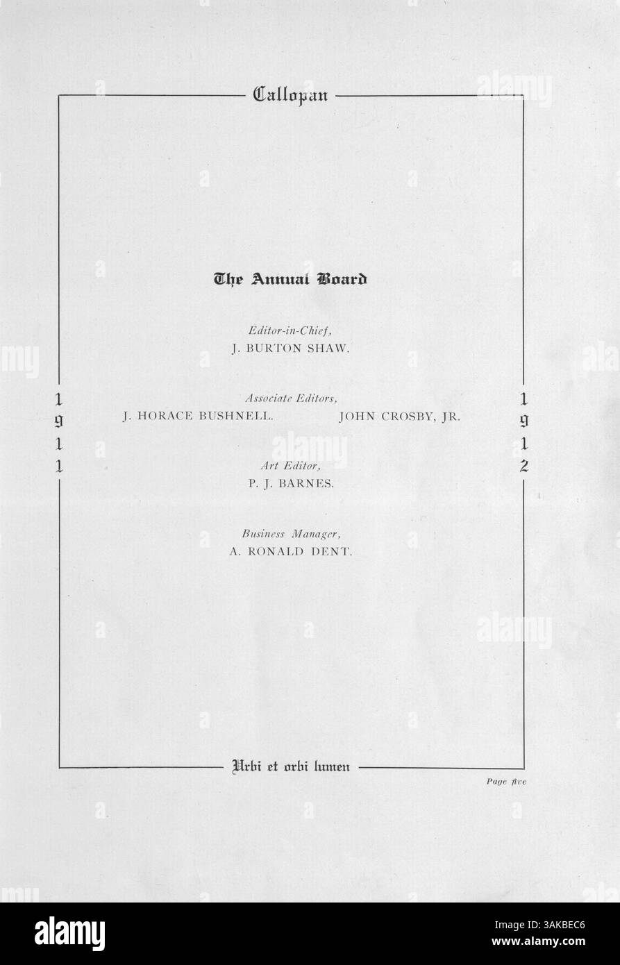 The 1912 Blake Yearbook, Callopan, captures the students, faculty ...