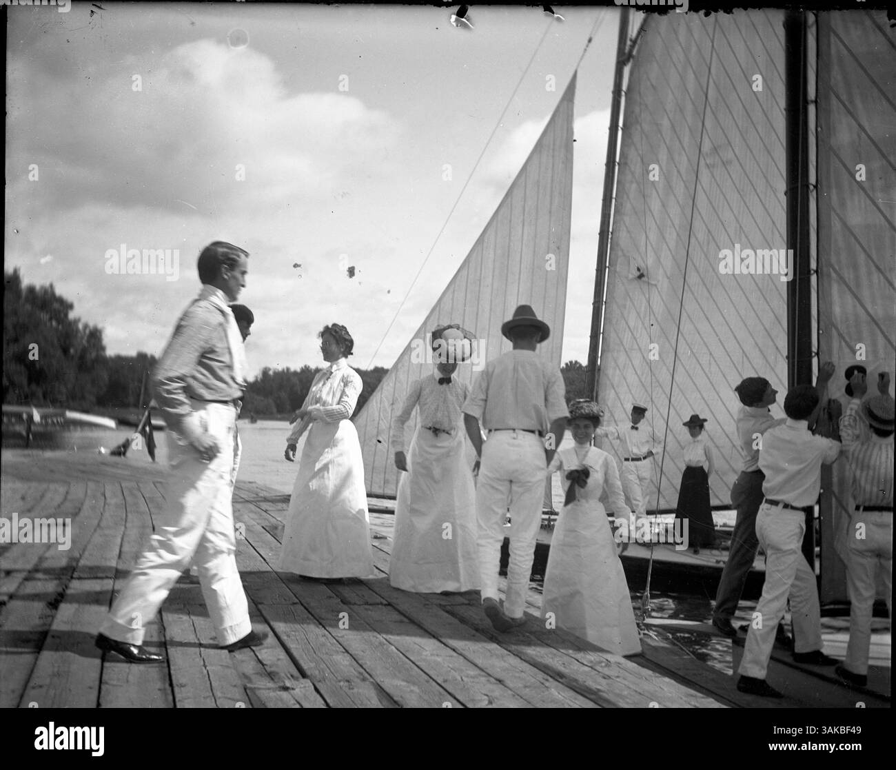 Yacht club on lake Black and White Stock Photos & Images - Alamy