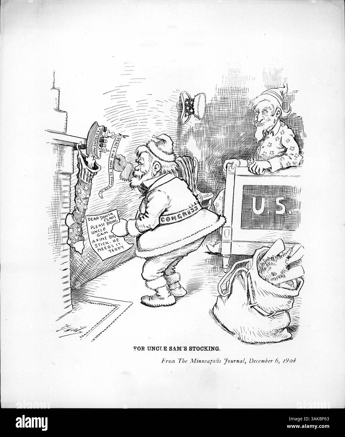 Depicts uncle sam as santa claus hi-res stock photography and images ...