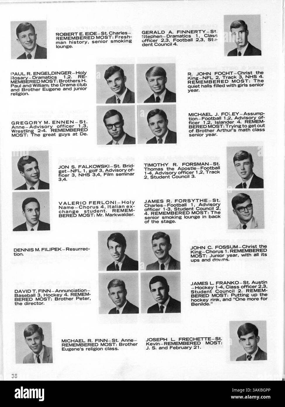 The 1967 'Delta' yearbook from De La Salle High School records the key ...