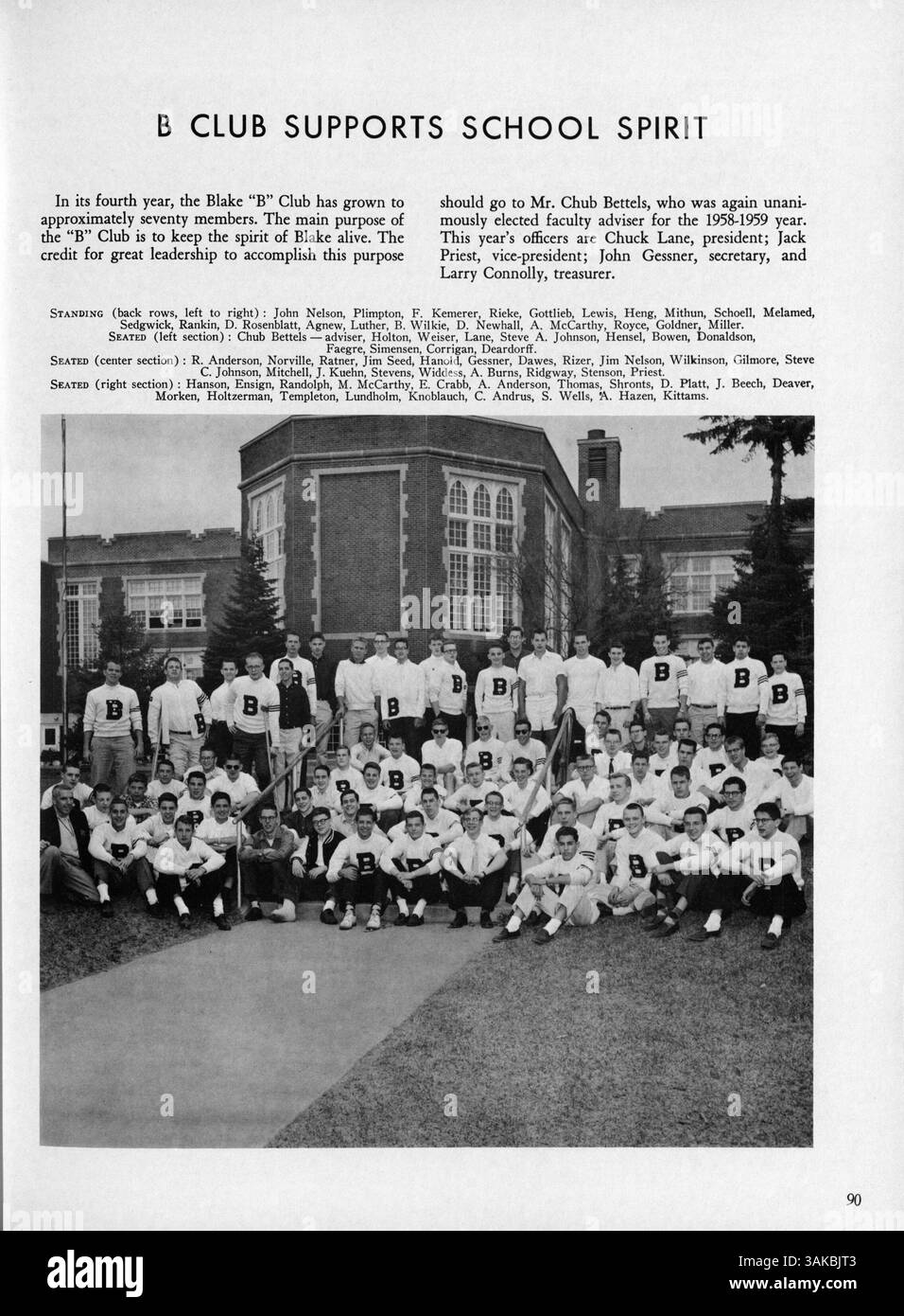 Blake High School's 1959 yearbook, 'Call O'Pan,' reflects the significant events and activities ...