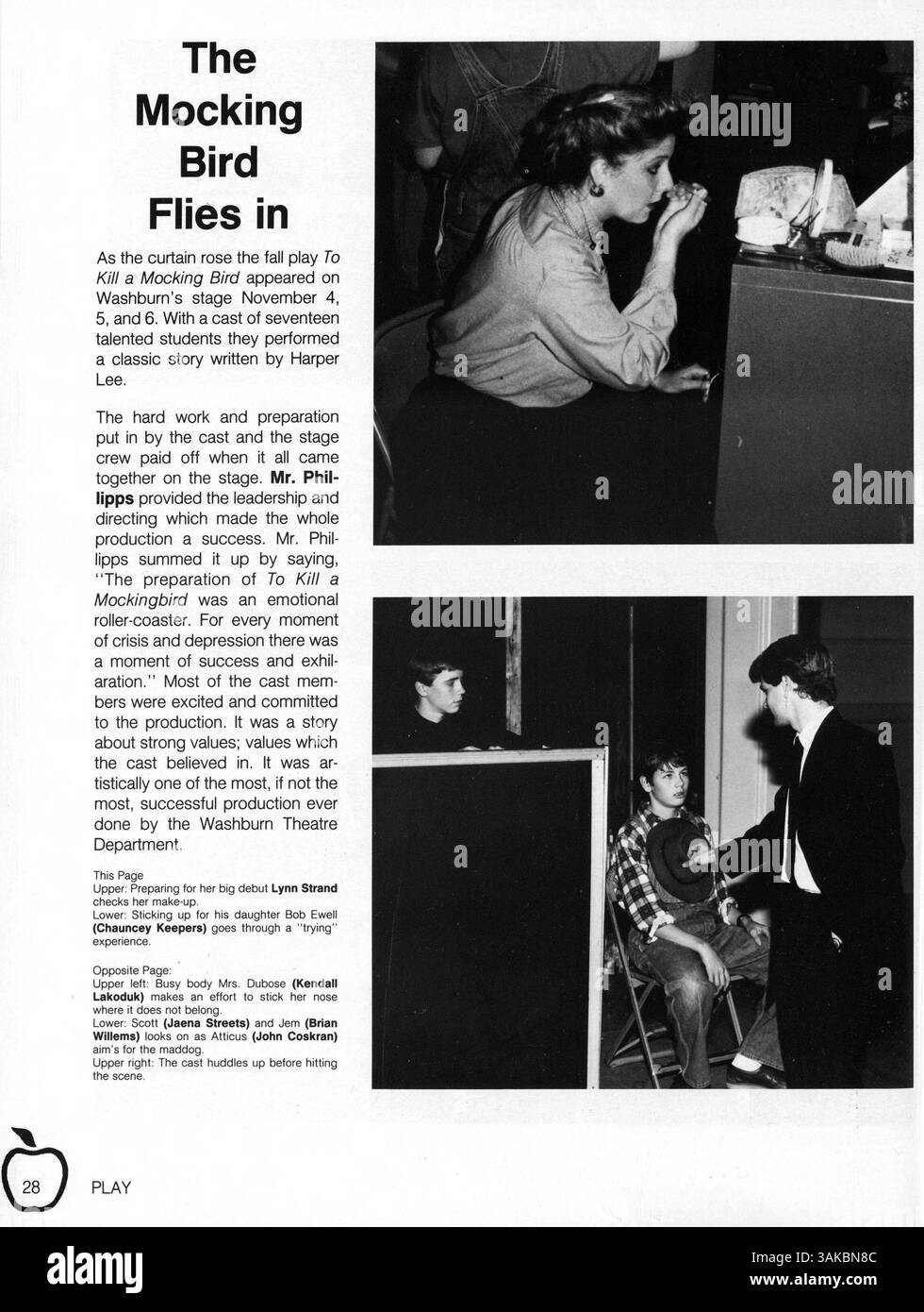 The 1988 'Wahian' yearbook from Washburn High School documents the key ...