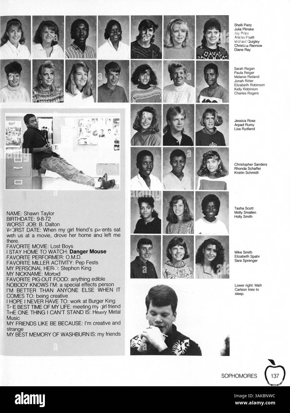 The 1988 Wahian yearbook from Washburn High School captures the ...