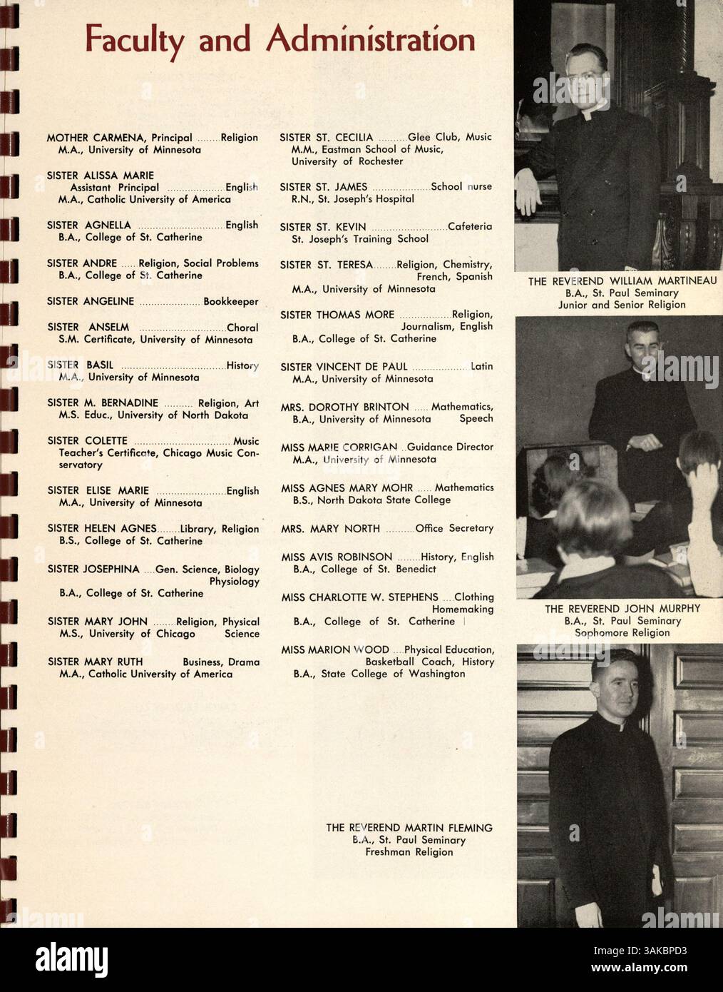 The 1954 yearbook from St. Margaret's Academy records the activities ...