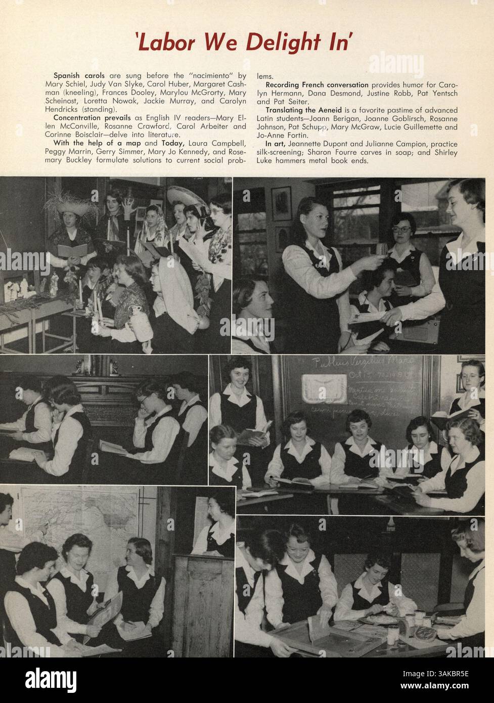 The 1954 yearbook from St. Margaret's Academy highlights student life ...