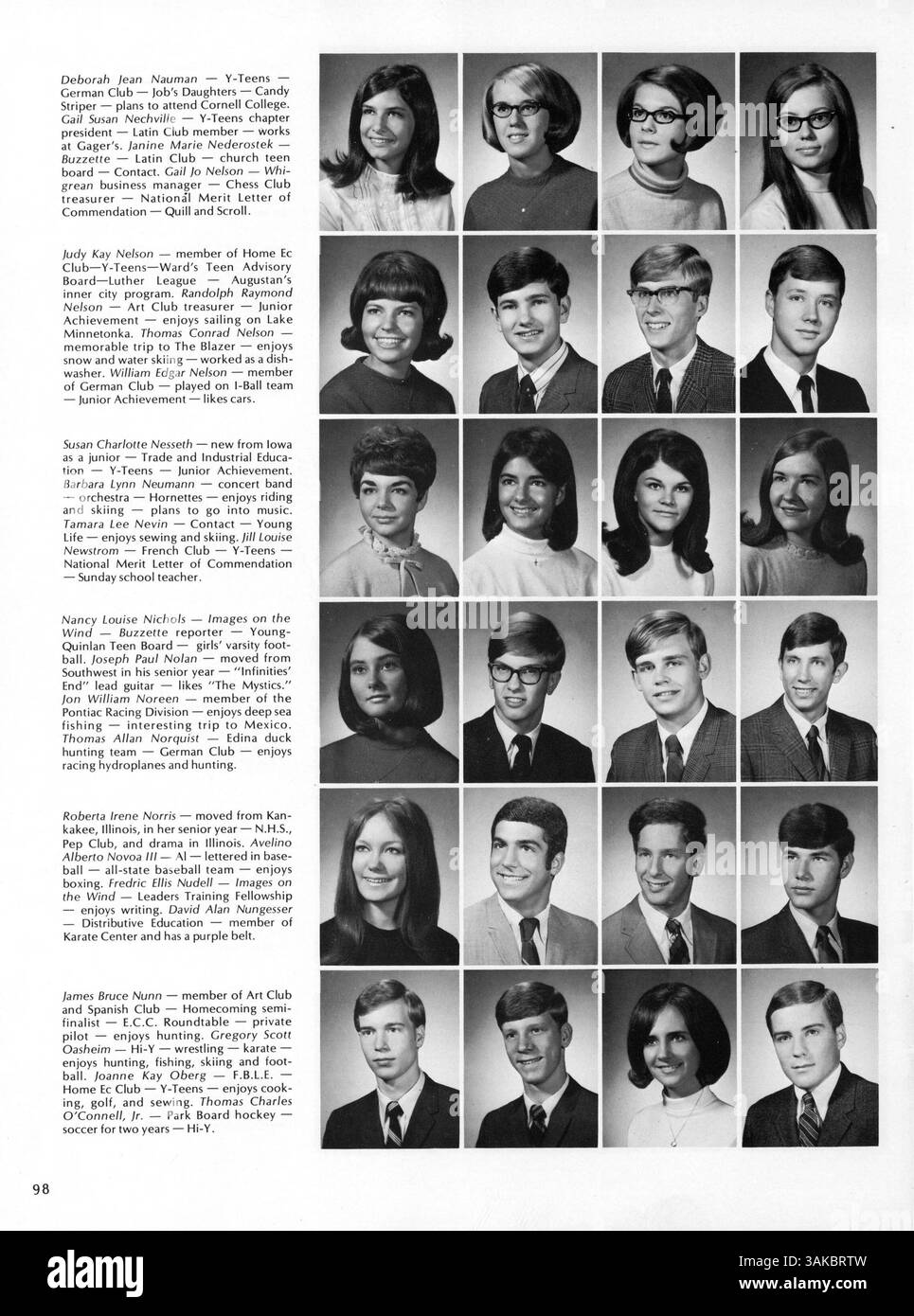 The 1969 Edina High School yearbook, Whigrean, reflects students, teachers, clubs, athletics ...