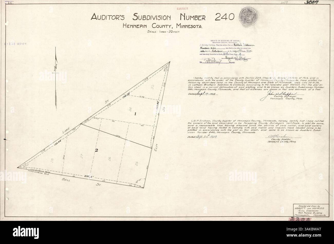 Subdivision 240, part of a larger development plan, represents land ...