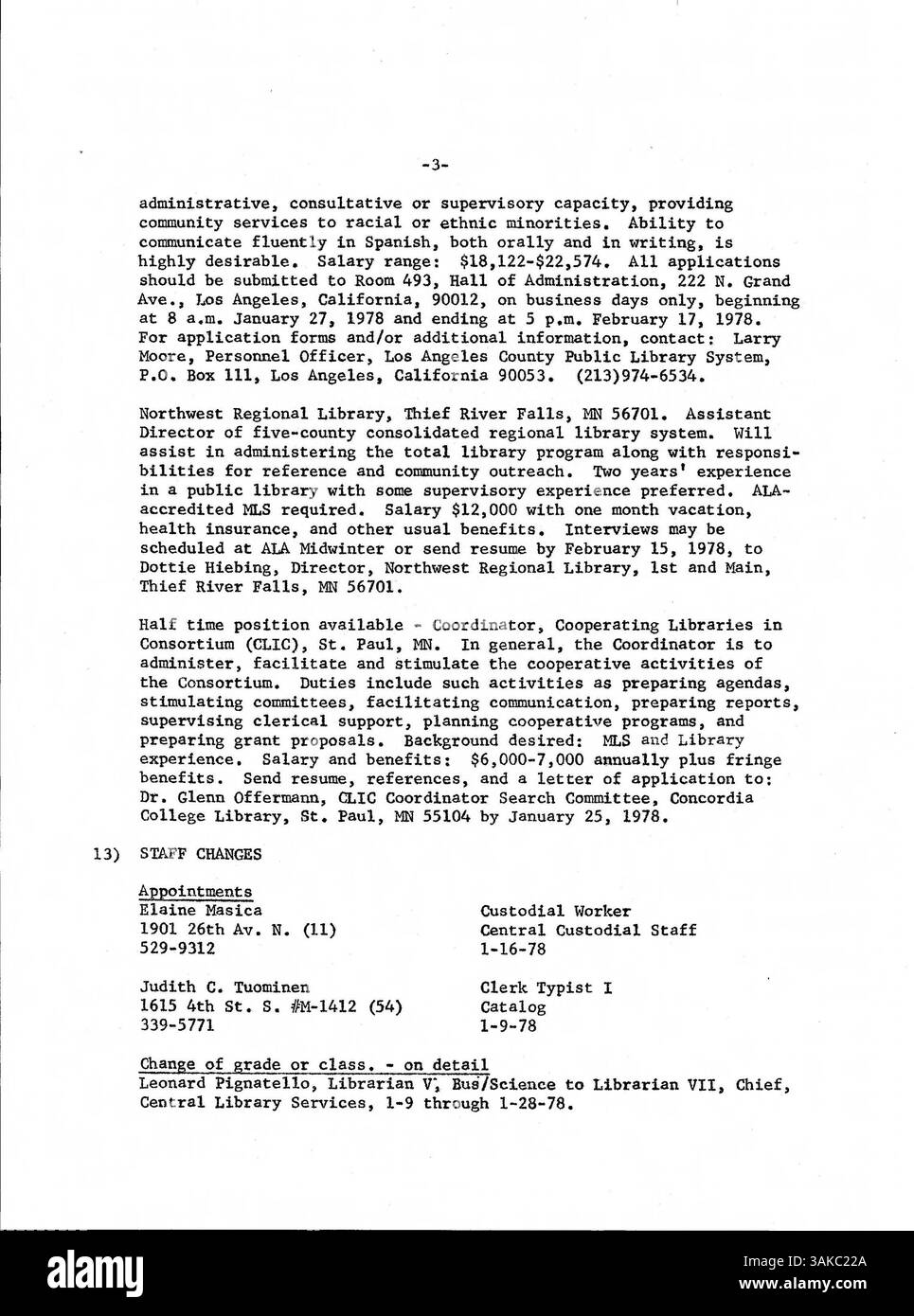 The 1978 Minneapolis Public Library Official Bulletin informs employees ...