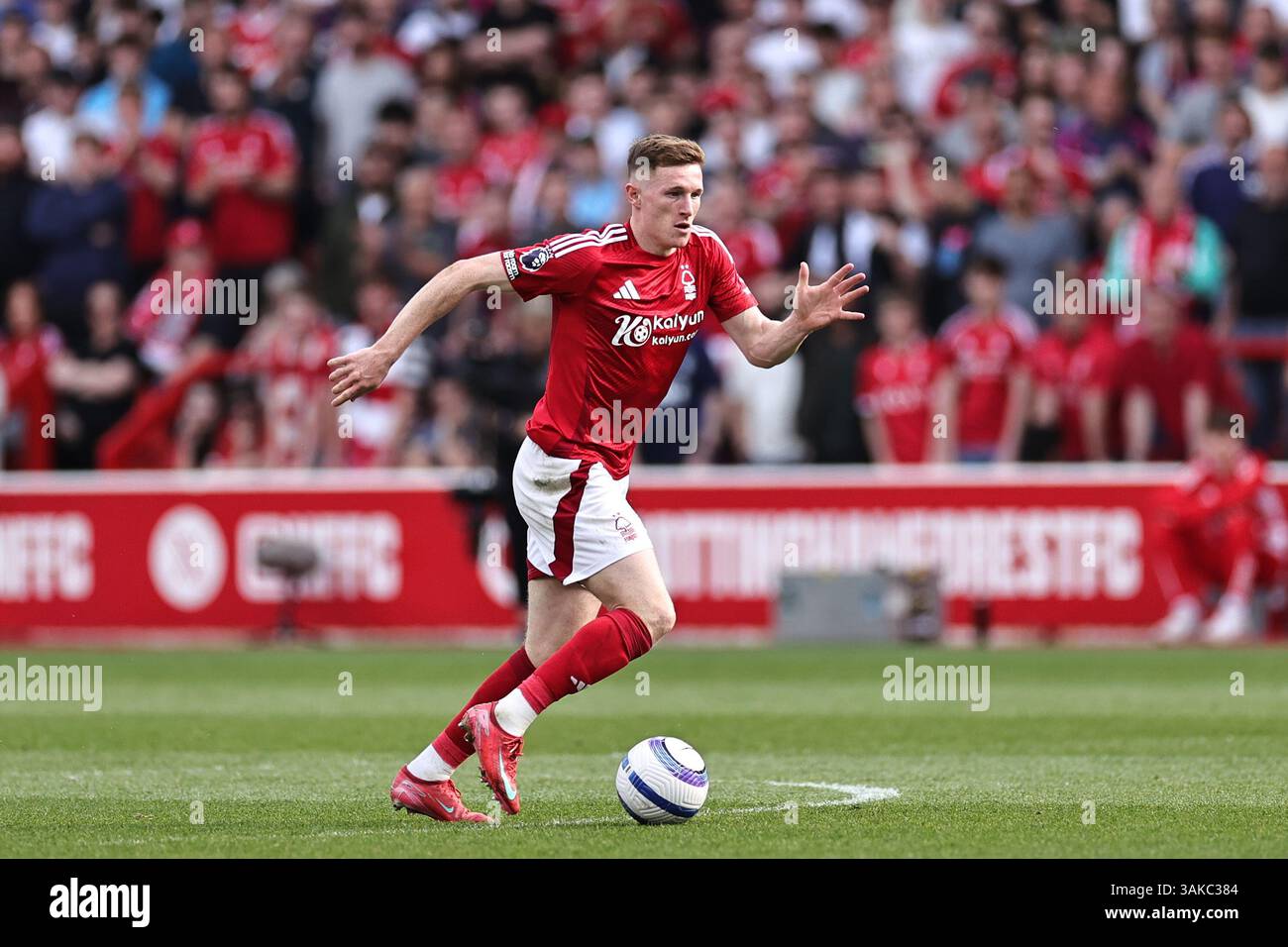 Nottingham, UK. 12th Apr, 2025. Elliot Anderson of Nottingham Forest ...