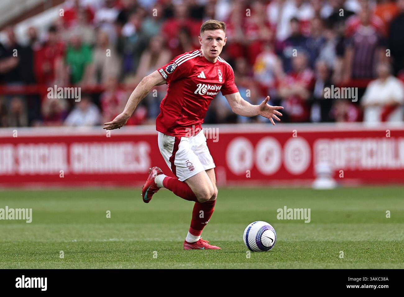 Nottingham, UK. 12th Apr, 2025. Elliot Anderson of Nottingham Forest ...