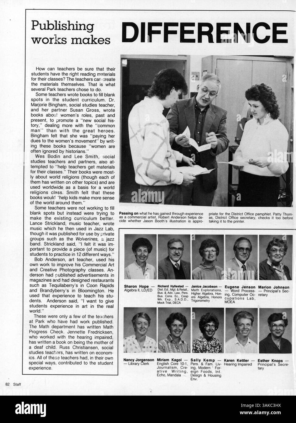This yearbook, Echowan 1988, documents St. Louis Park High School's ...