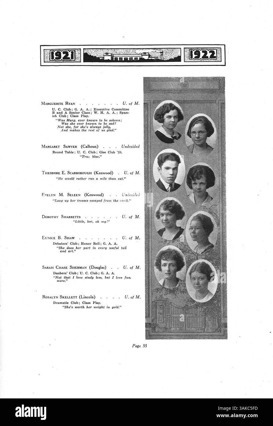The 1922 'Hesperian' yearbook from West High School documents the ...