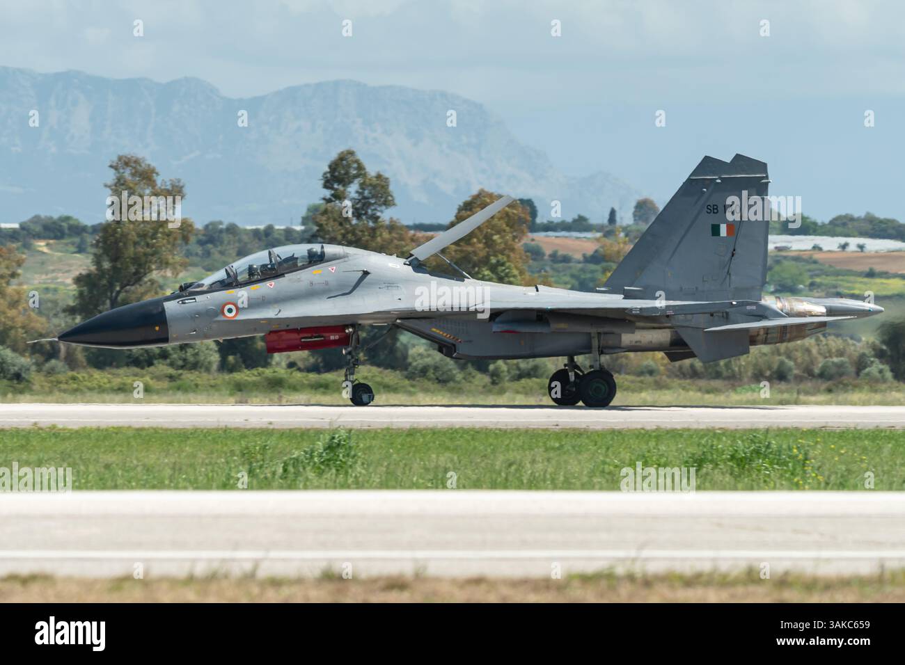 The Sukhoi Su-30MKI two-seater, twin jet multirole air superiority ...