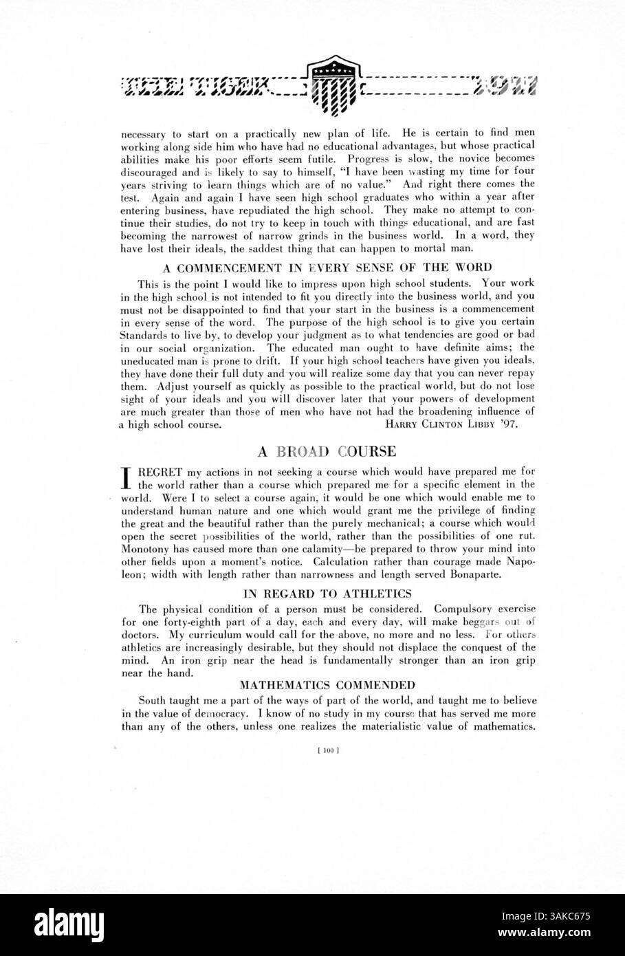 The 1917 edition of the South High Yearbook, Tiger, documents the students, teachers, clubs ...