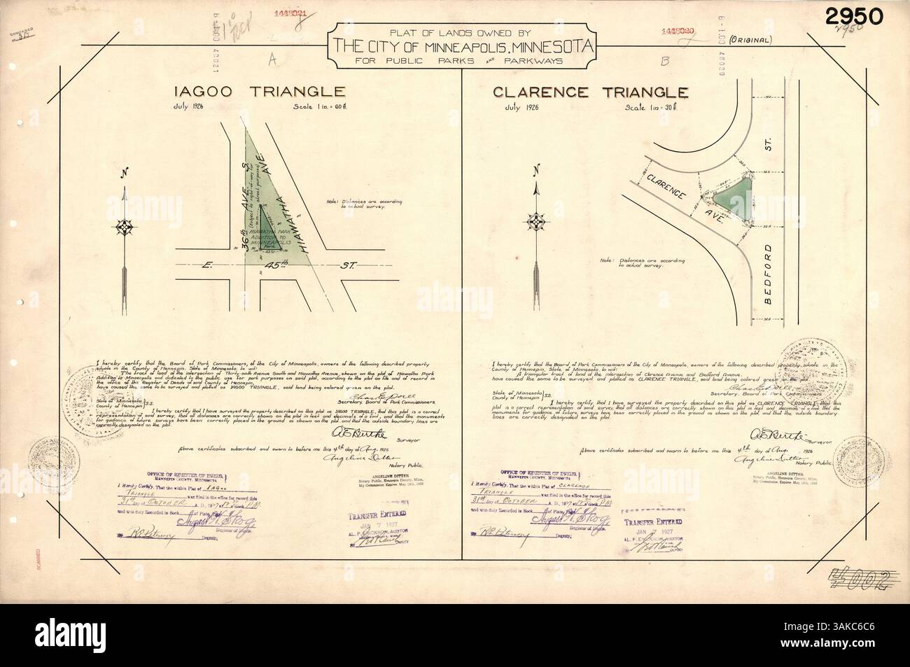 Clarence Triangle and Iagoo Triangle are depicted on a map from the ...