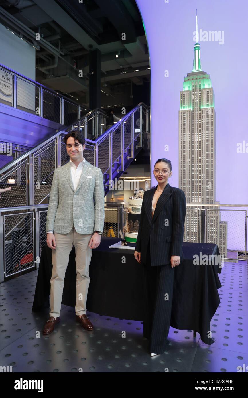 NEW YORK, NEW YORK – APRIL 11, 2025: Linedy Genao, Austin Colby ...