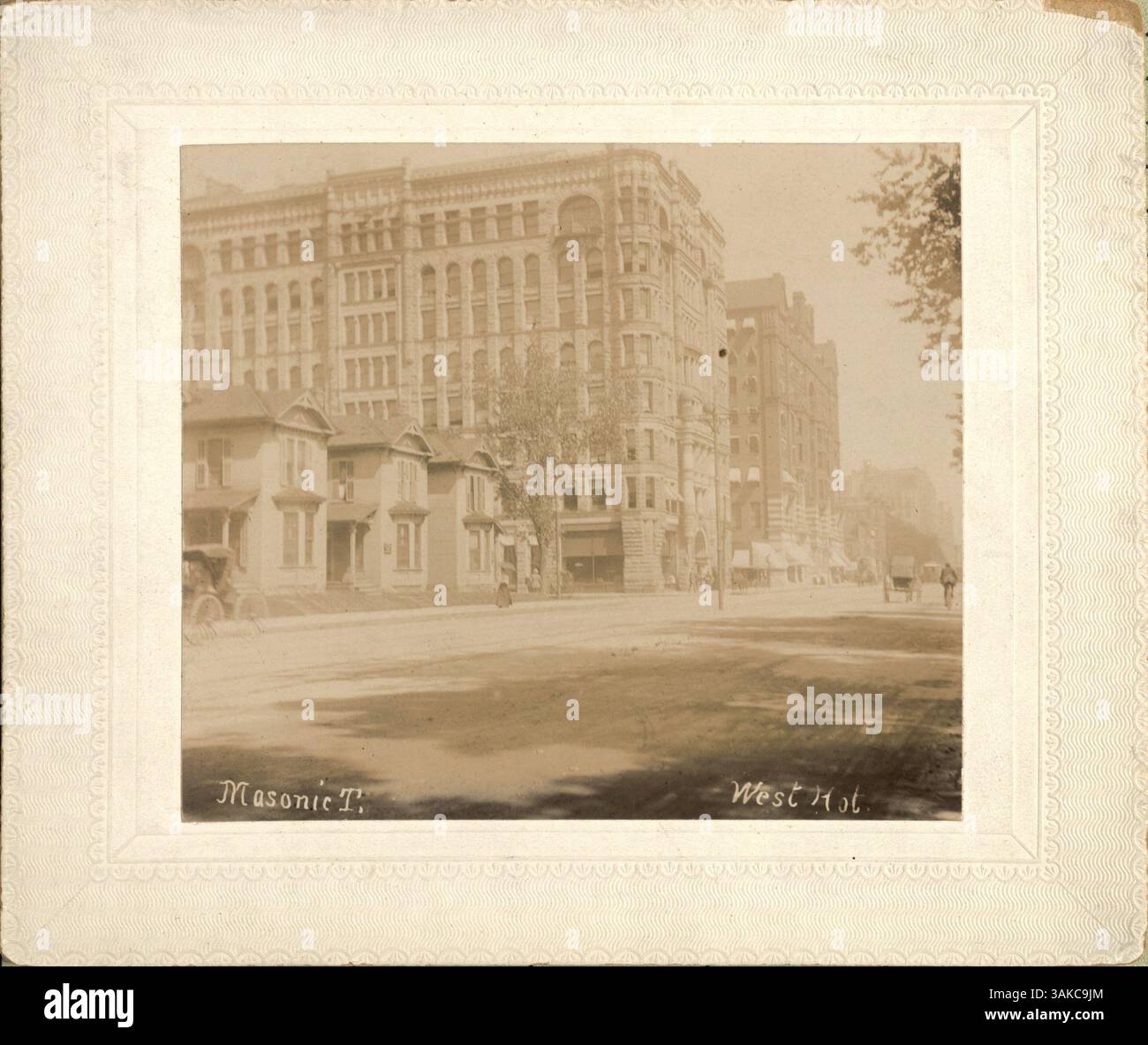 This image shows the Masonic Temple and West Hotel in Minneapolis, with ...