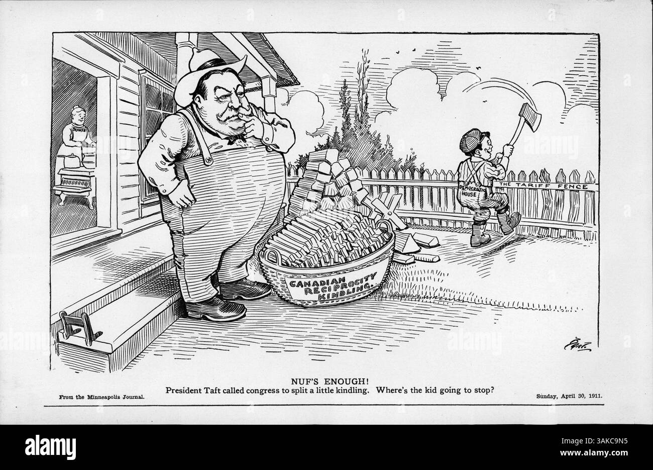 In this political cartoon, President Taft contemplates how to manage ...