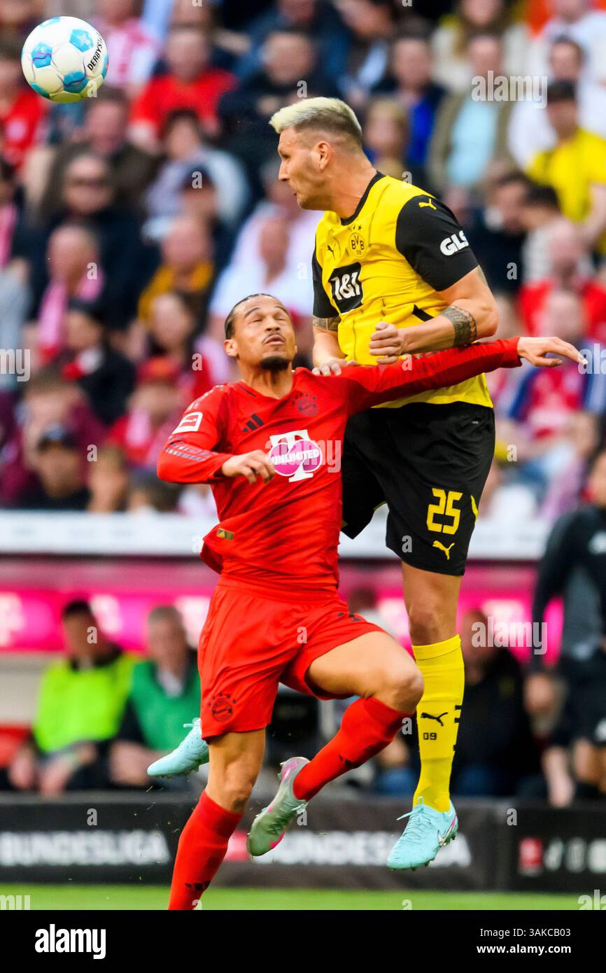 12.04.2025, Allianz Arena, Muenchen, GER, DFB, FC Bayern Muenchen vs. Borussia Dortmund BVB, im ...