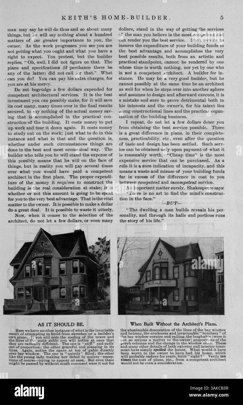 The 1900 edition of Keith's Home-Builder magazine, published monthly by ...